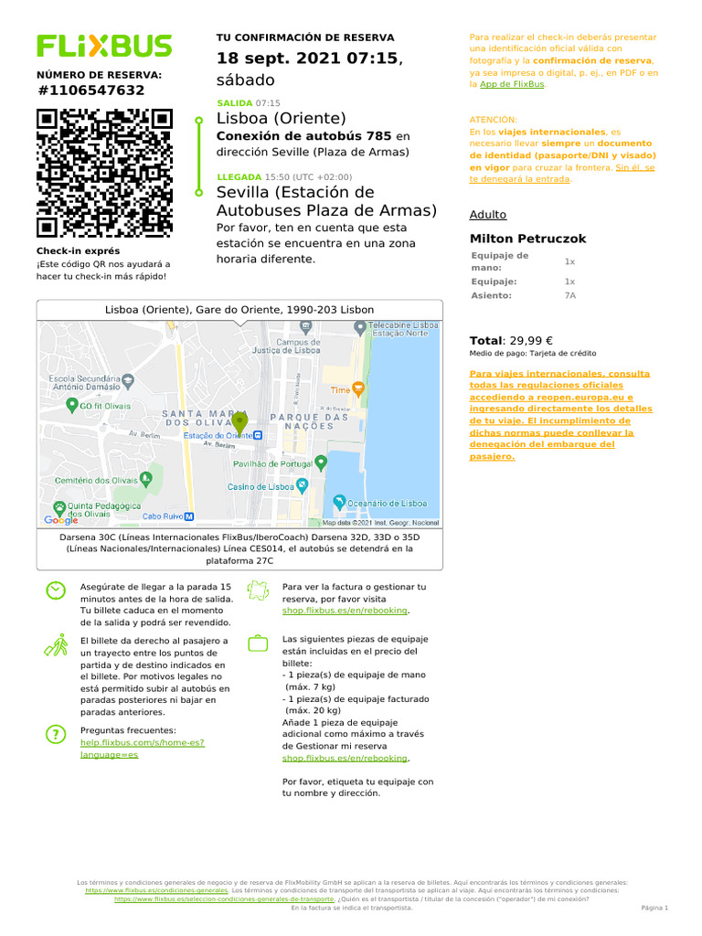 FLIX Reserva 1106547632 | PDF | Pasajero