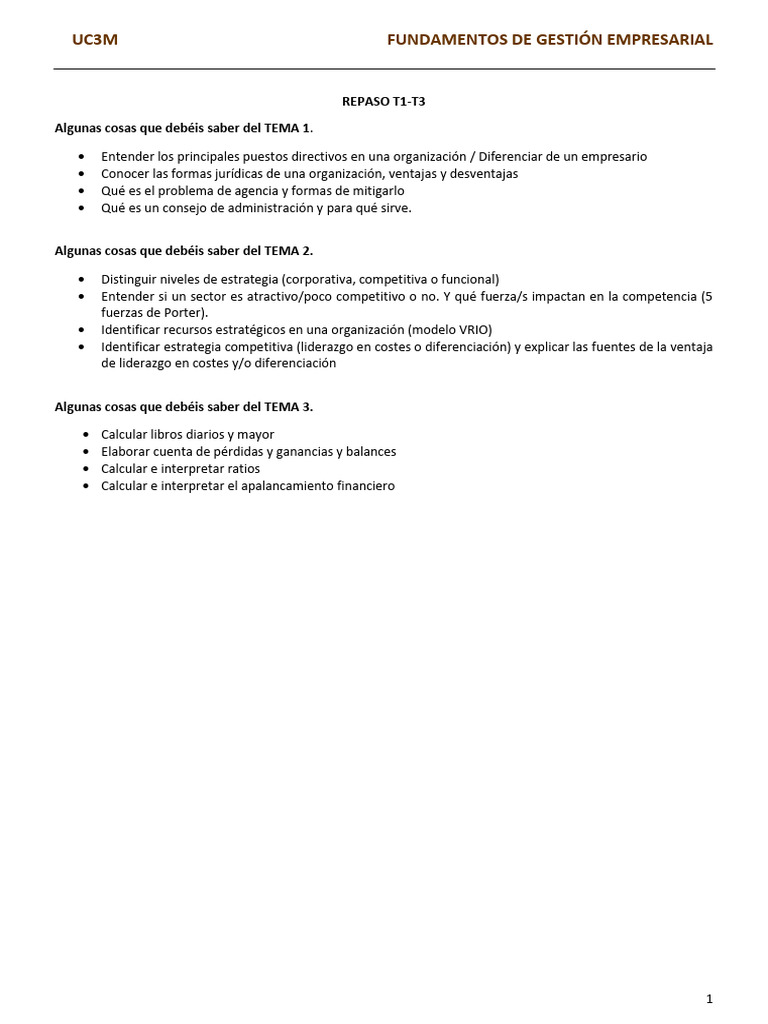 Repaso T1 T3 Electronica Est | PDF | Business | Mercado (economía)