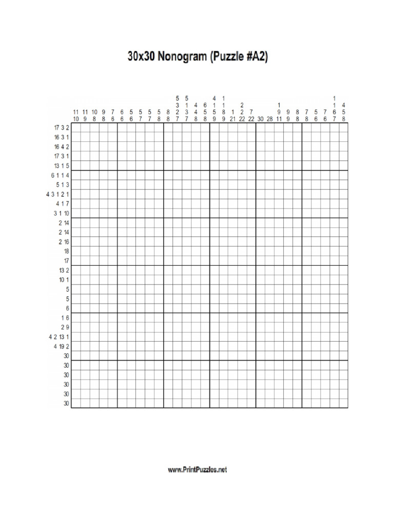 Nonogram 30x30 A2 | PDF
