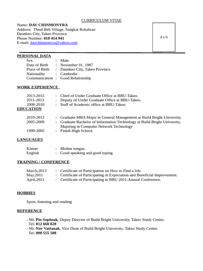 Curriculum Vitae | PDF