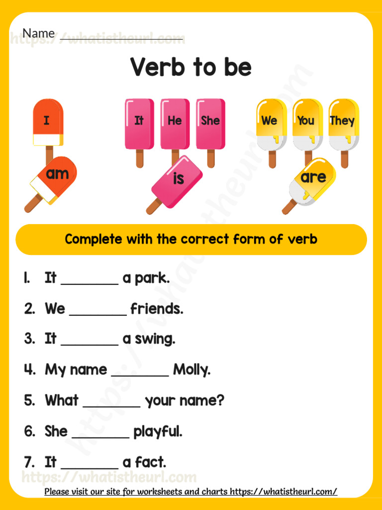 Verb To Be Worksheet New | PDF