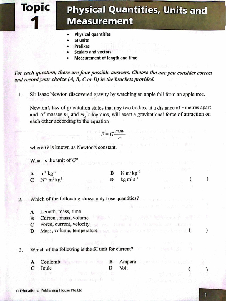 Ch1. Physical Quantities | PDF