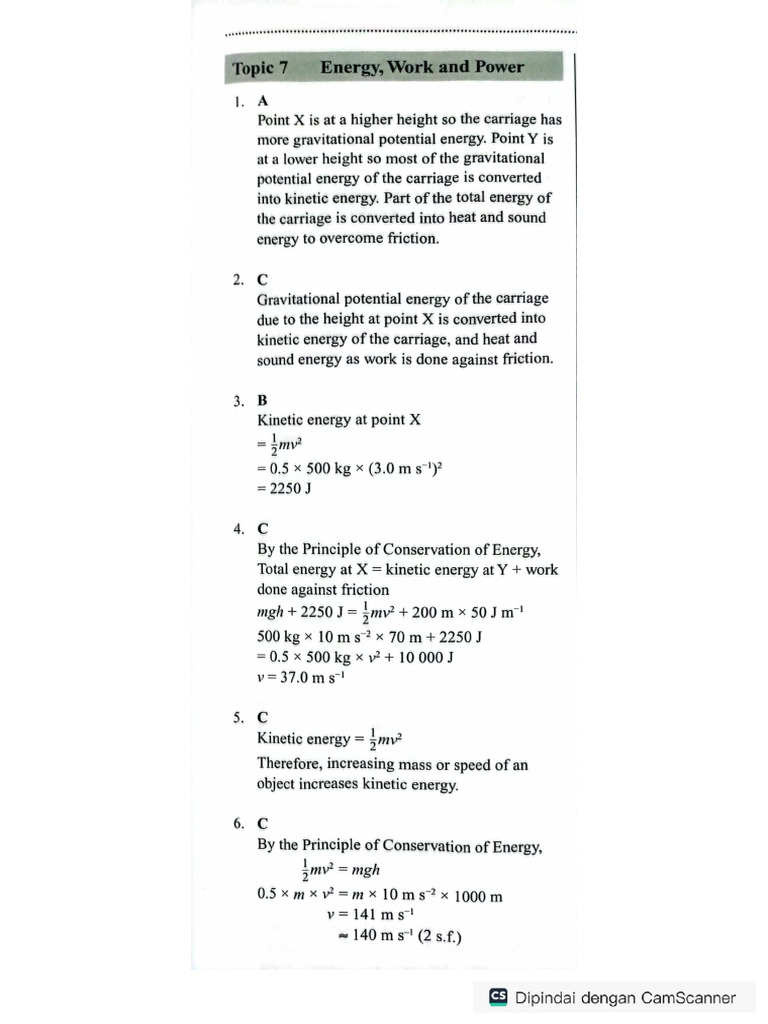 Answer For CH 7.energy | PDF