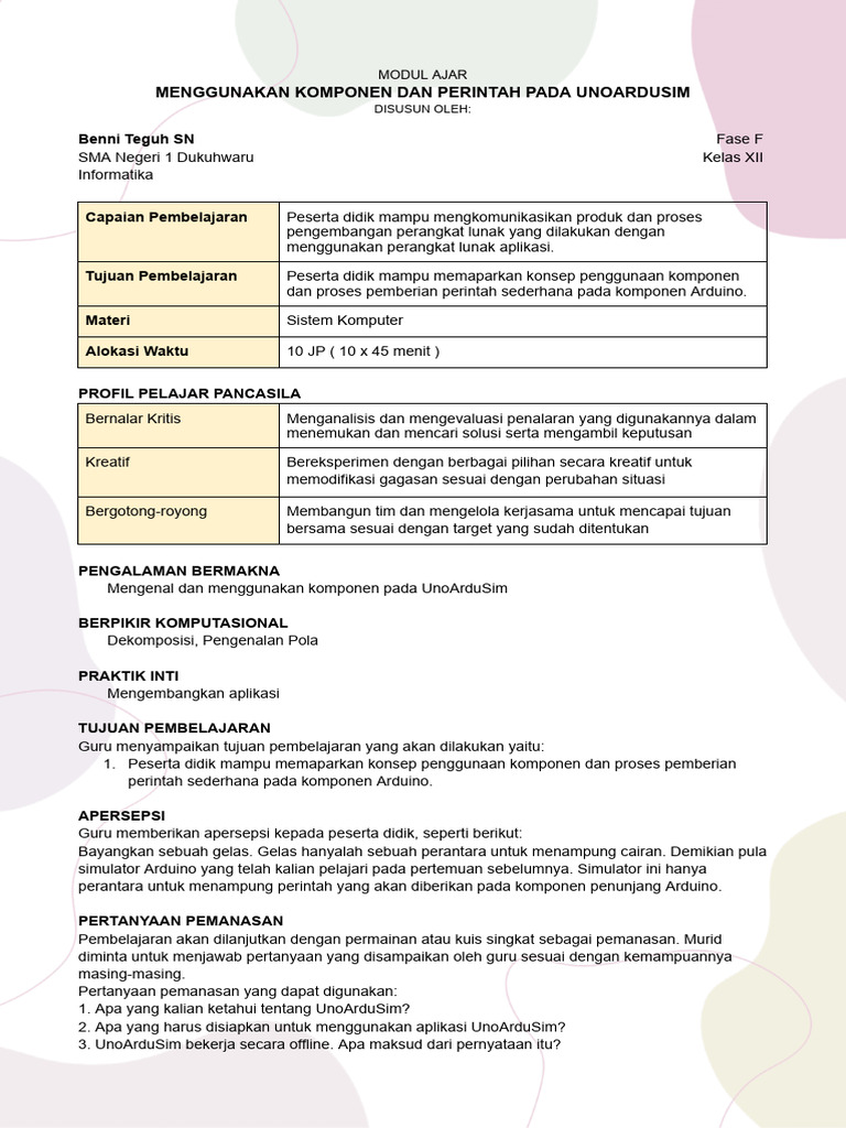 Panduan Penggunaan UnoArduSim | PDF