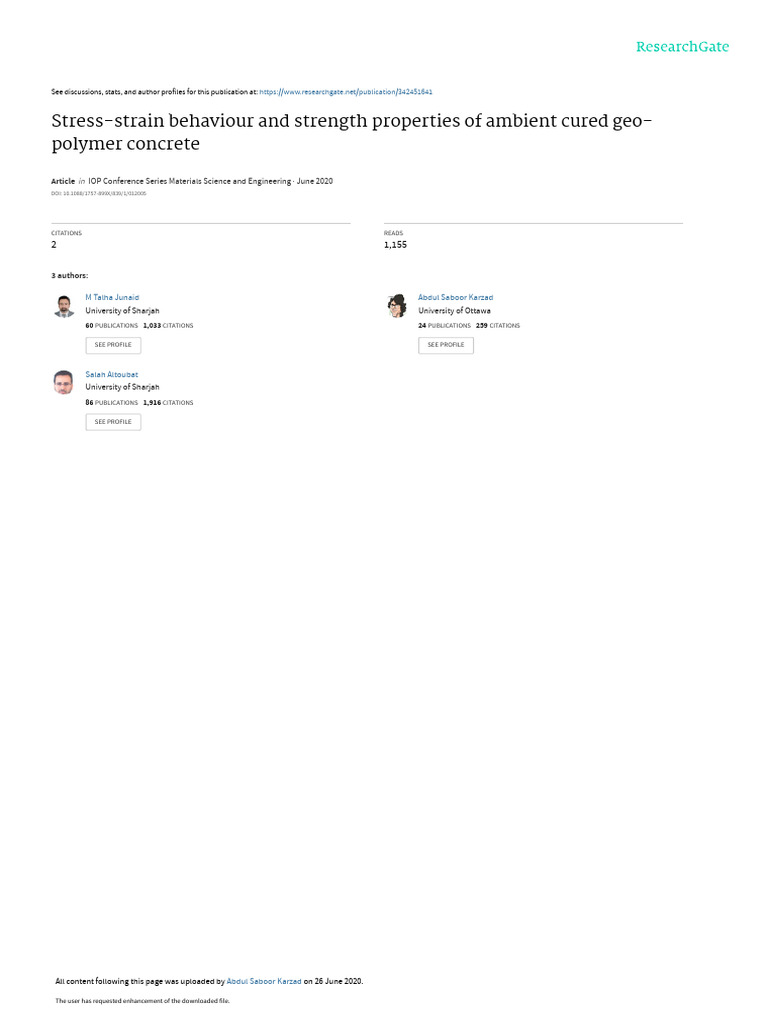 Talha Junaid 2020 IOP Conf. Ser. Mater. Sci. Eng. 839 012005 | PDF ...