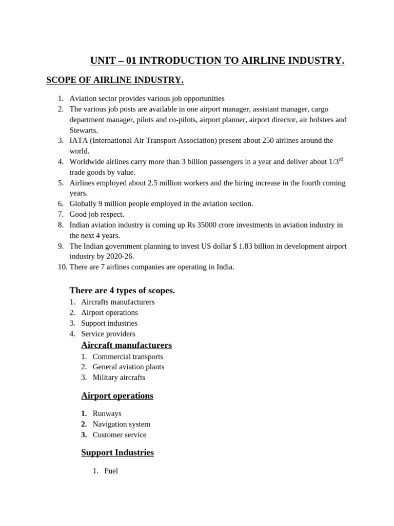 IAI_UNIT-01_ | PDF | Airlines | Federal Aviation Administration