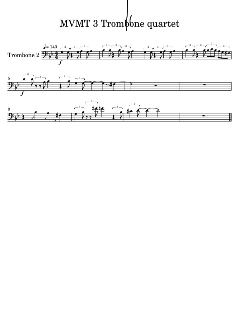 MVMT 3 Trombone Quartet | PDF