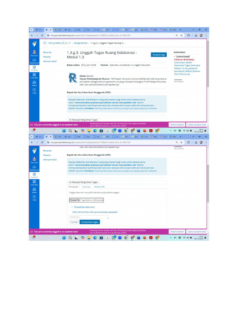 SS Sebagai CGP Mengirim Tugas | PDF