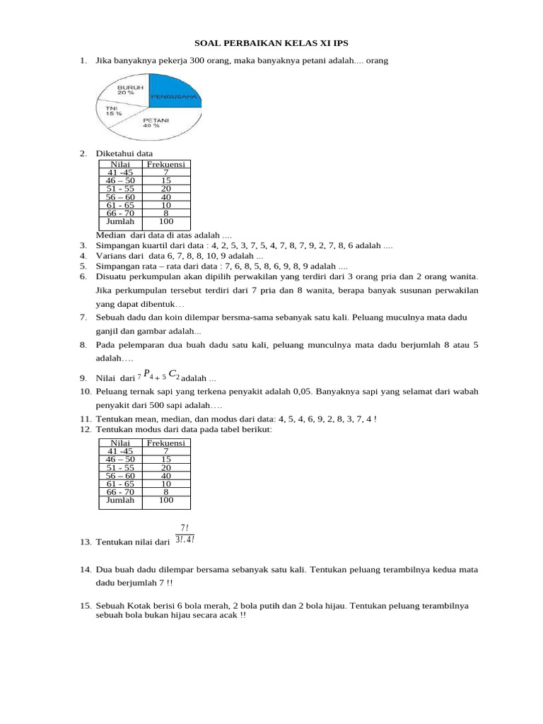 SOAL PERBAIKAN NILAI UAS | PDF