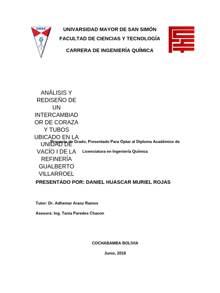 Proyecto de Grado-Daniel Huascar Muriel Rojas - Documento | PDF ...