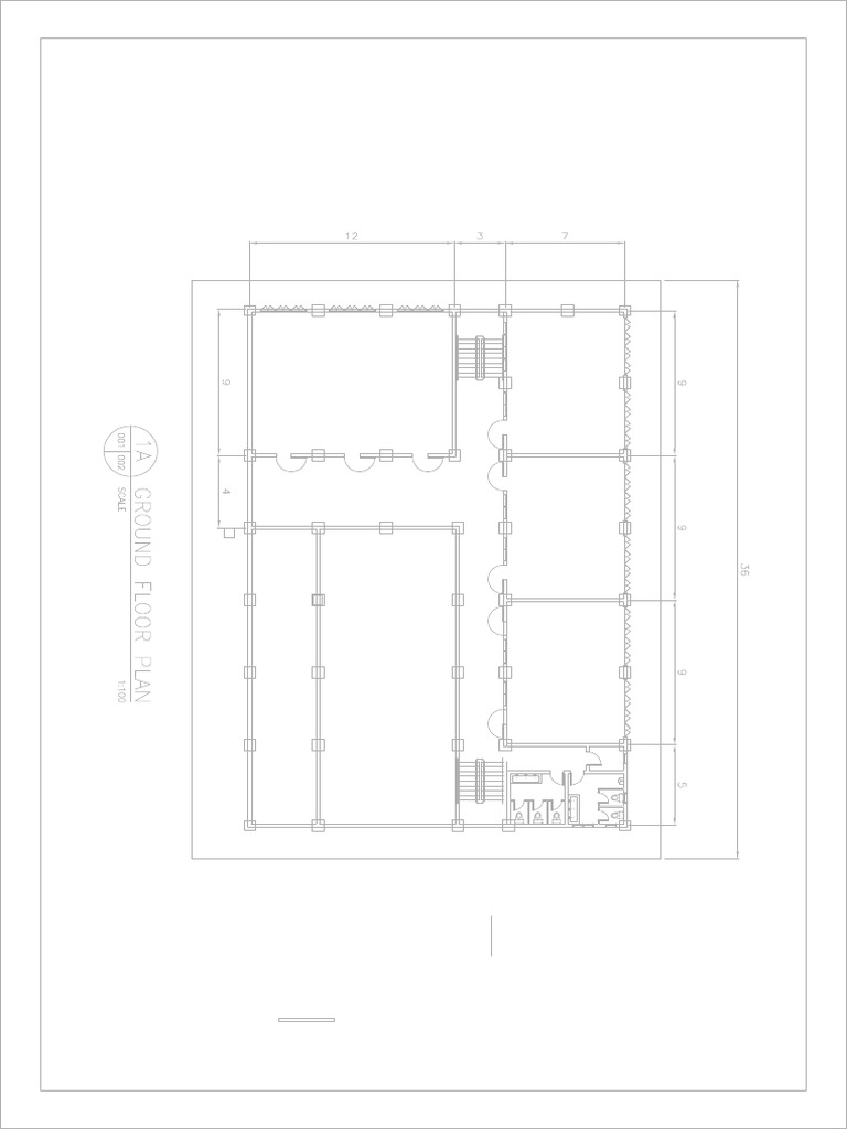 Sample Ground Floor Plan With Columns | PDF