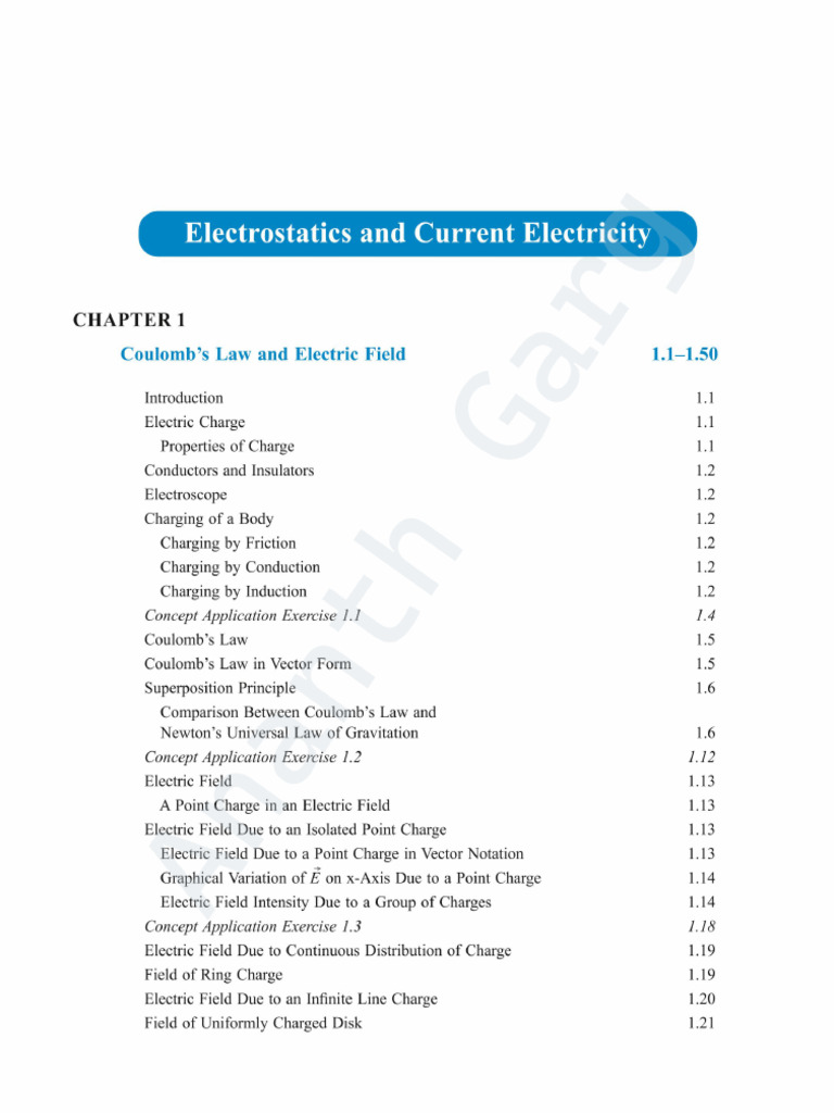 Coulomb's Law and Electric Field Chapter | PDF