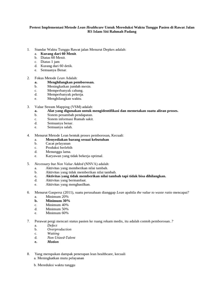 Implementasi Metode Lean Healthcare (1) | PDF