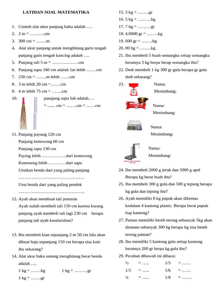 Latihan Soal MTK | PDF