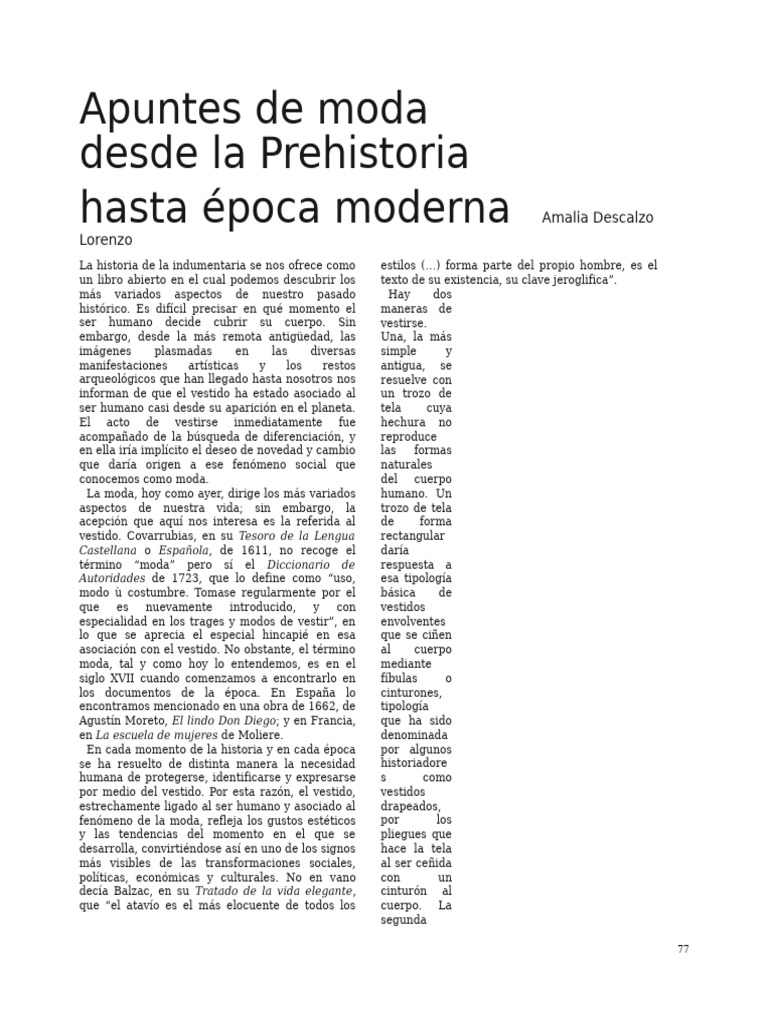 Historia de la indumentaria y moda | PDF | Ropa | Vestir
