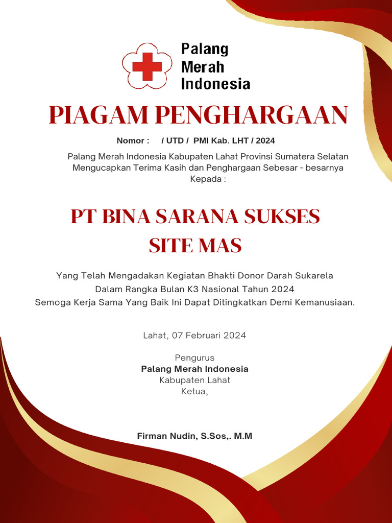 Piagam PT BSS | PDF