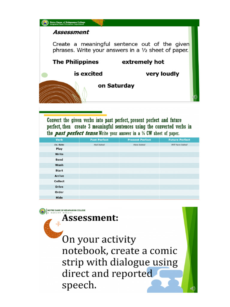 English 7 Graded Activities | PDF