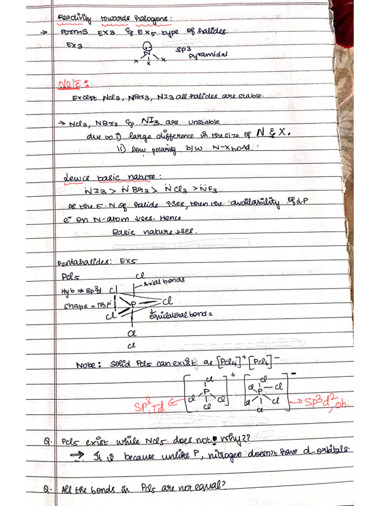 Group 15 Chem Notes Handwritten | PDF
