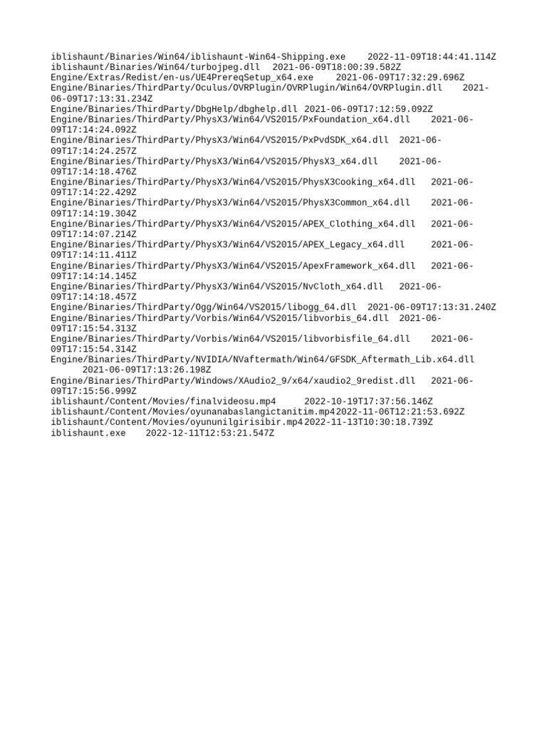 Manifest_NonUFSFiles_Win64 | PDF