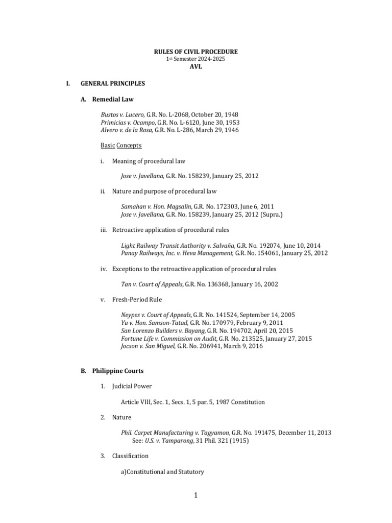 Civil Procedure Rules Overview 2024-2025 | PDF | Mandamus | Habeas Corpus