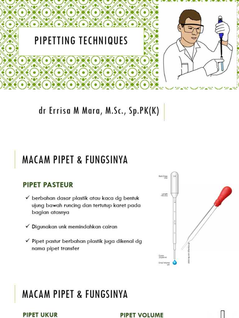 8. Pipetting techniques 2022 | PDF