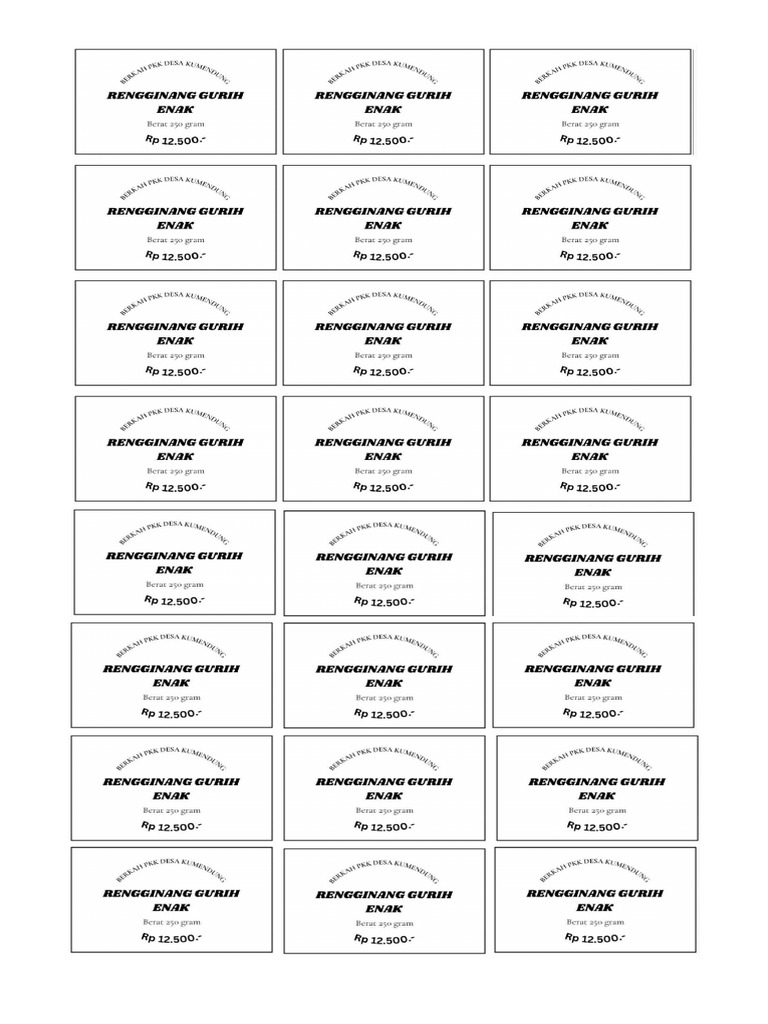 Label Harga 2 | PDF