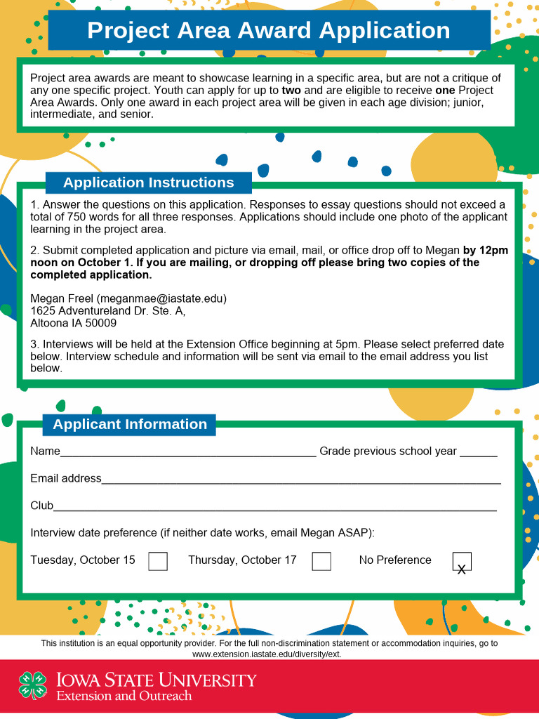 Steer Project Annual Award Application | PDF