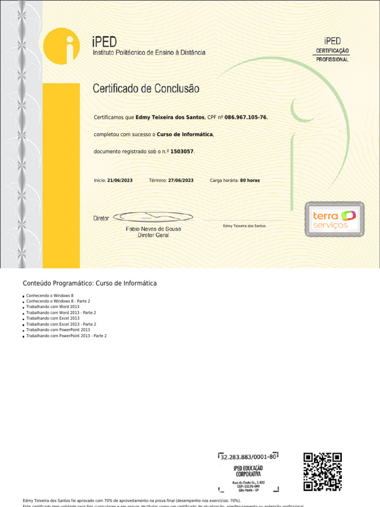 Certif Informatica | PDF