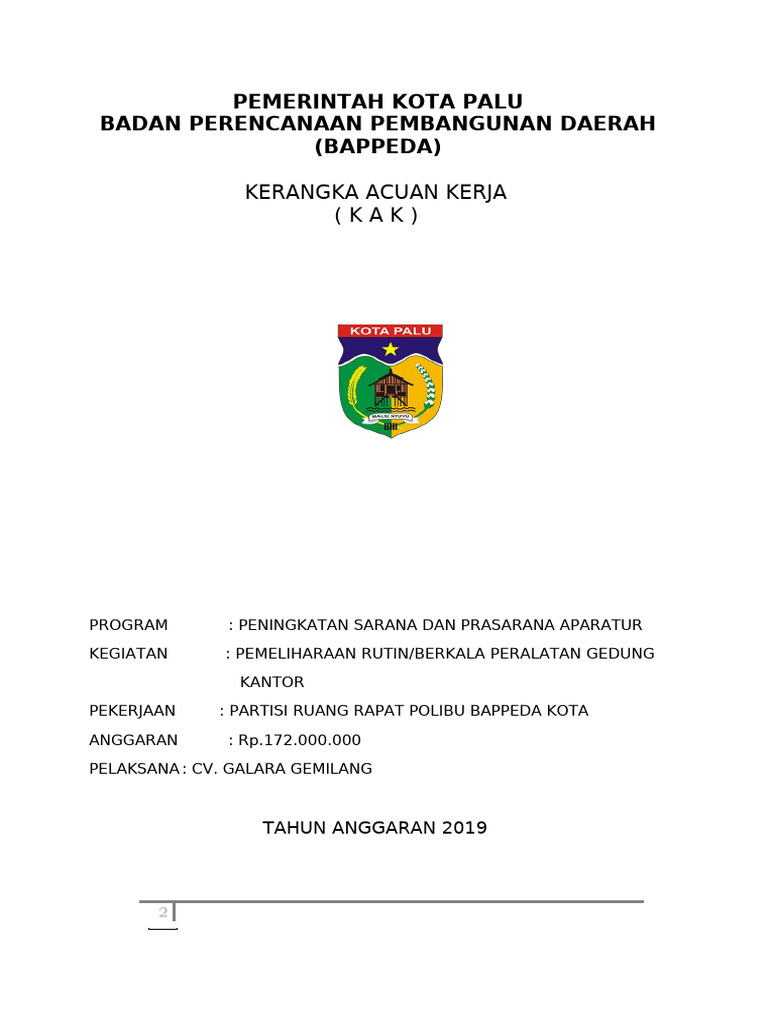 Kak Ruang Kantor Bappeda | PDF