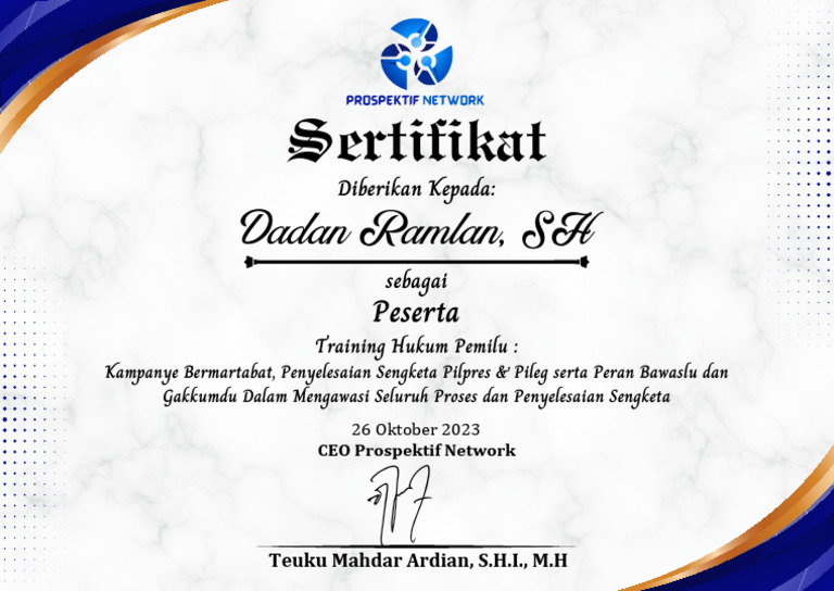 Contoh Sertifikat | PDF