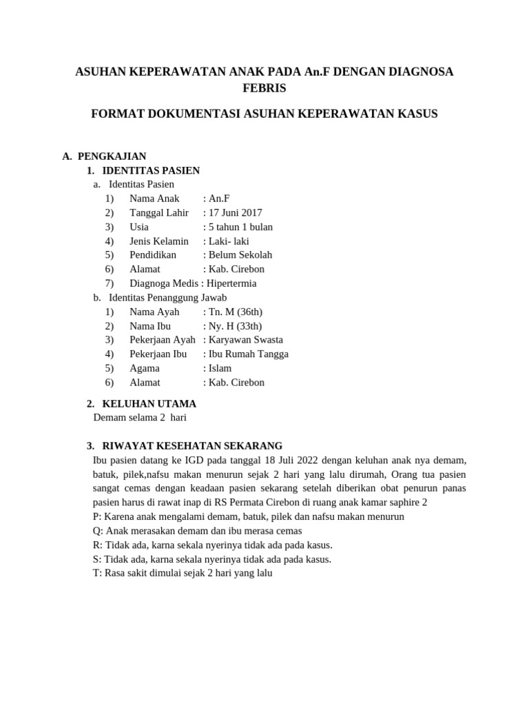 KEL.4 ASKEP An. F DEMAM FEBRIS | PDF