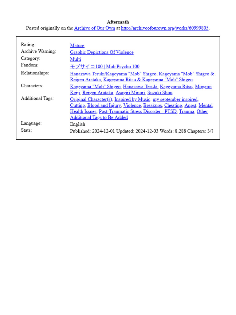 Aftermath | PDF | Feeling | Silence