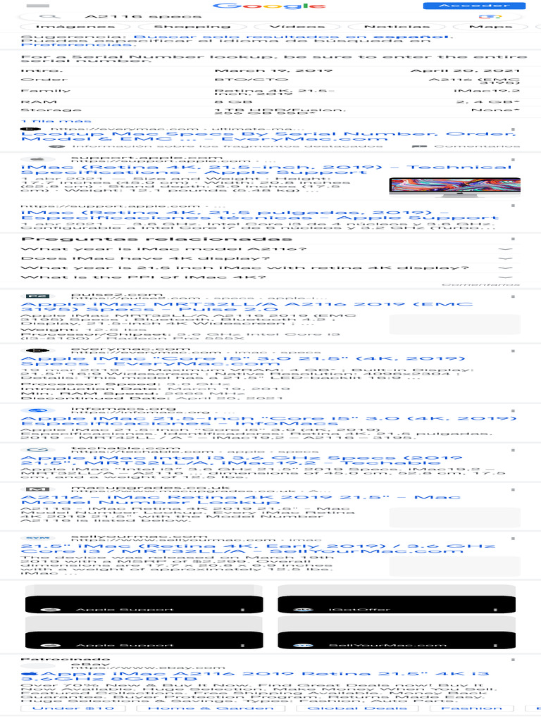 A2116 Specs - Buscar Con Google | PDF | Microcomputers | Apple Inc ...