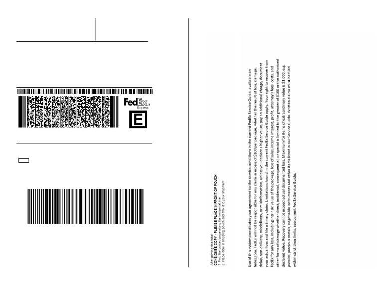 Shipping Details for Package 27OCT24 | PDF