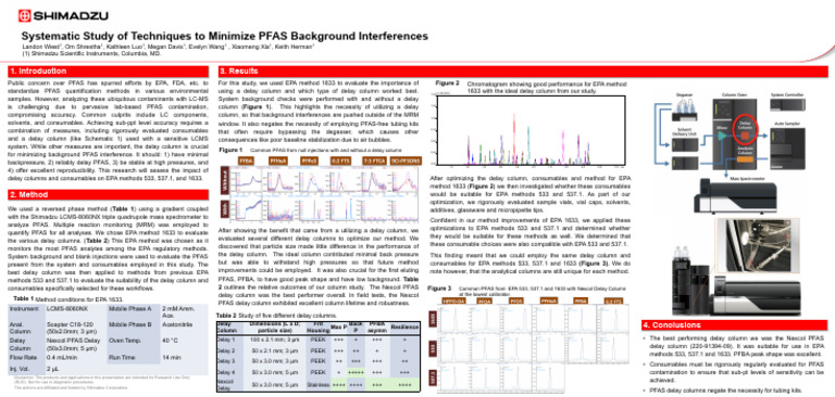 PFAS Analysis With Shimadzu's Solutions | PDF | Laboratory Techniques ...