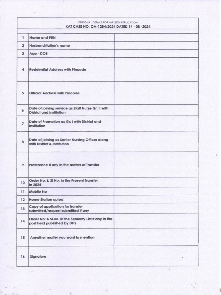 Blank Form PDF | PDF
