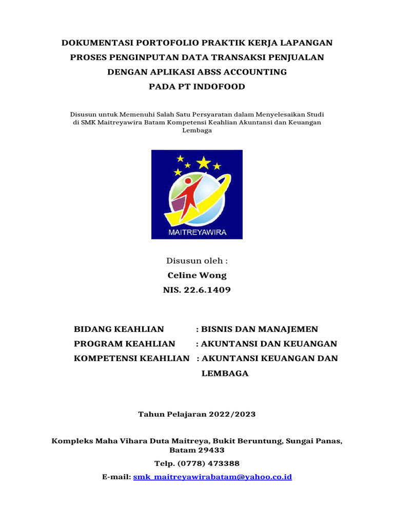 Laporan PKL Celine XI AKL 1 | PDF