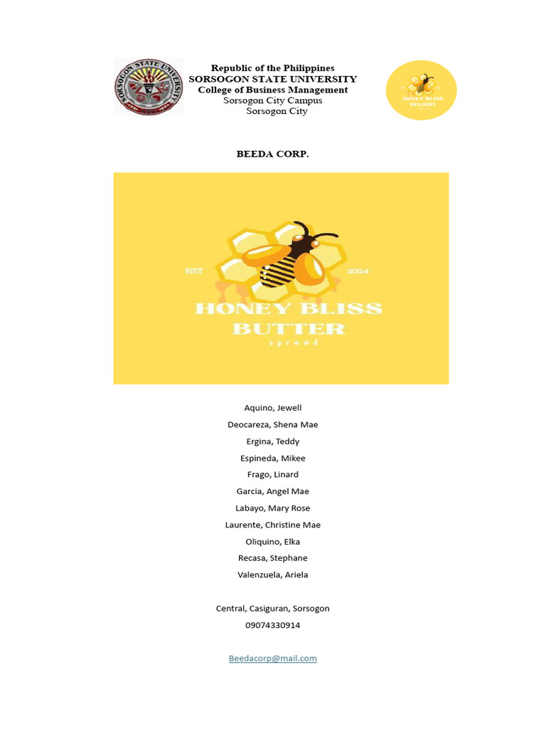 BEEDA-CORP-BP1-BSENTREP-2F | PDF | Marketing | Supply Chain