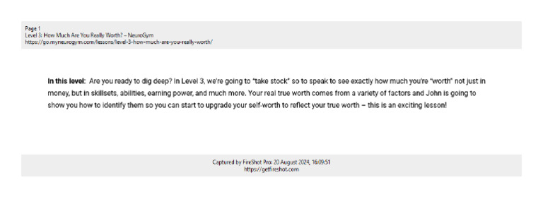 03-Level 3 - How Much Are You Really Worth | PDF