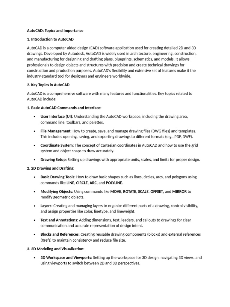 Autocad Pdf Auto Cad 3 D Computer Graphics