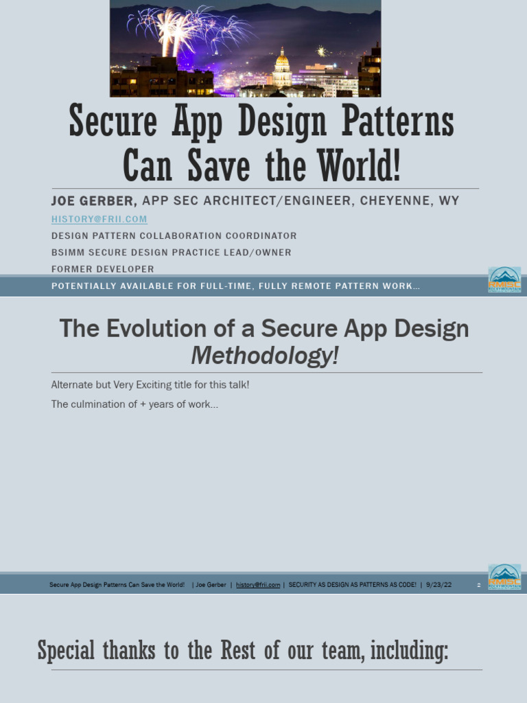 Secure App Desgin Patterns Can Save the World | PDF | Systems ...