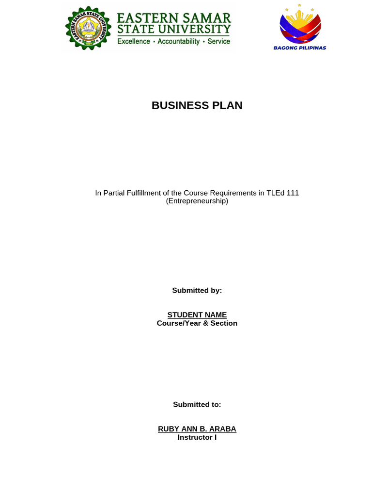 Format Business Plan | PDF