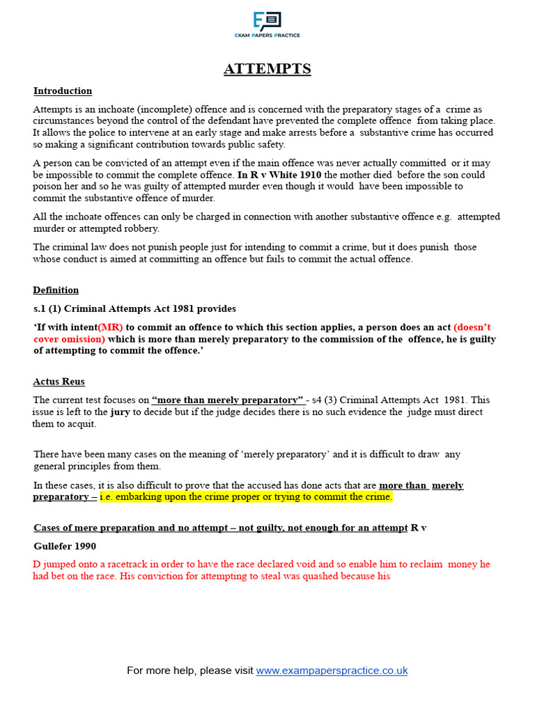 handout-attempts | PDF | Crime & Violence | Justice