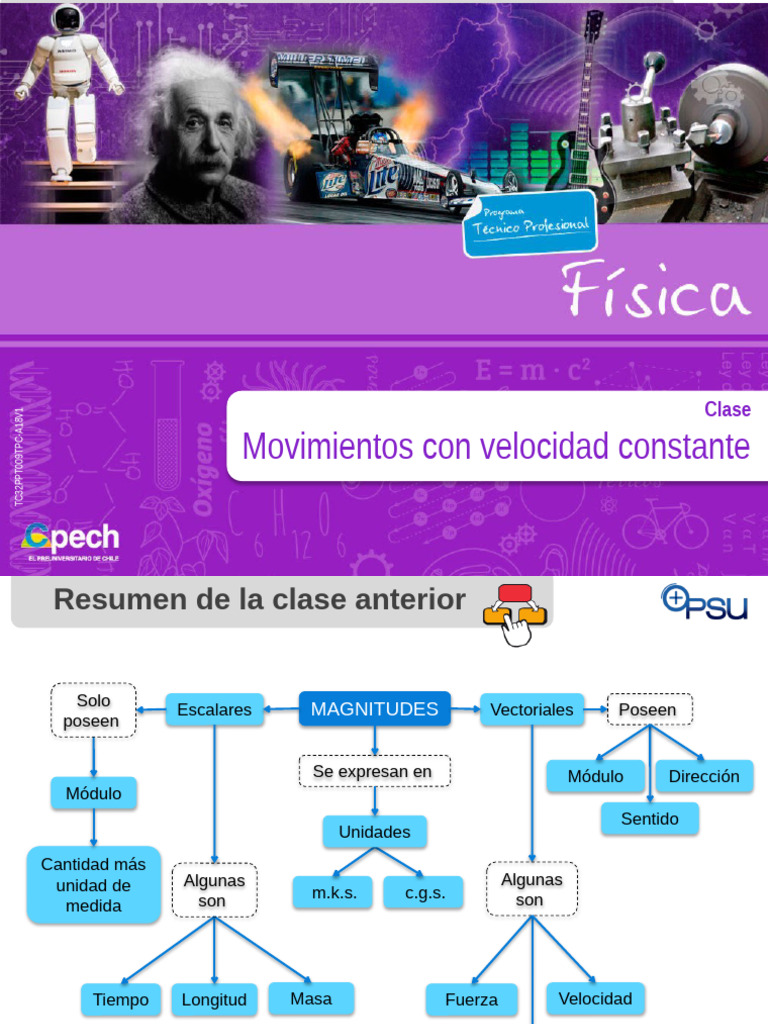 Clase 11 TC32 Movimientos Con Velocidad Constante 2018 | PDF | Velocidad | Trayectoria