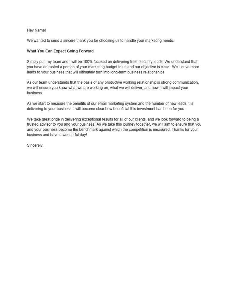 Onboarding Email 1 | PDF
