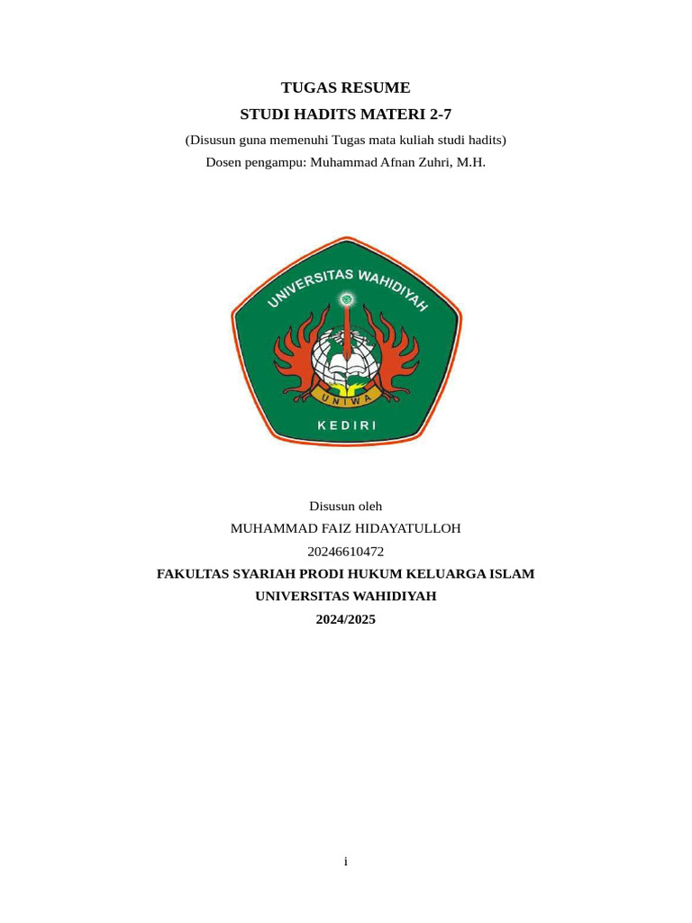 Resume Studi Hadist | PDF