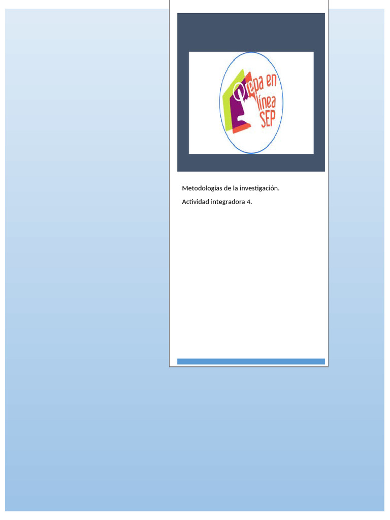Actividad Integradora 4 Modulo8 | PDF | Método científico | Ciencias Sociales