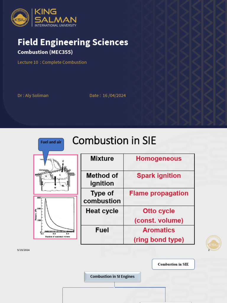 Combustion MEC355 - Lec 10 | PDF | Combustion | Engines