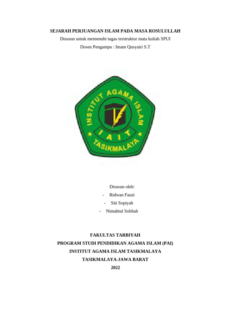 Sejarah Perjuangan Islam di Masa Rasulullah | PDF