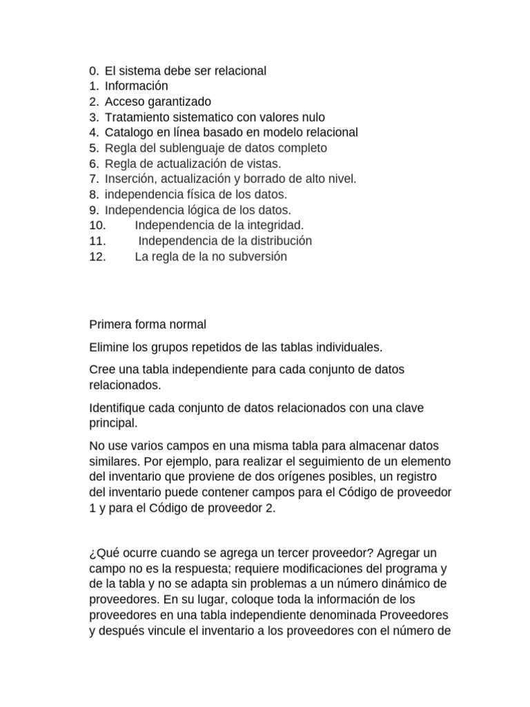 Guía de Normalización de Bases de Datos | PDF | Base de datos relacional | Modelo relacional